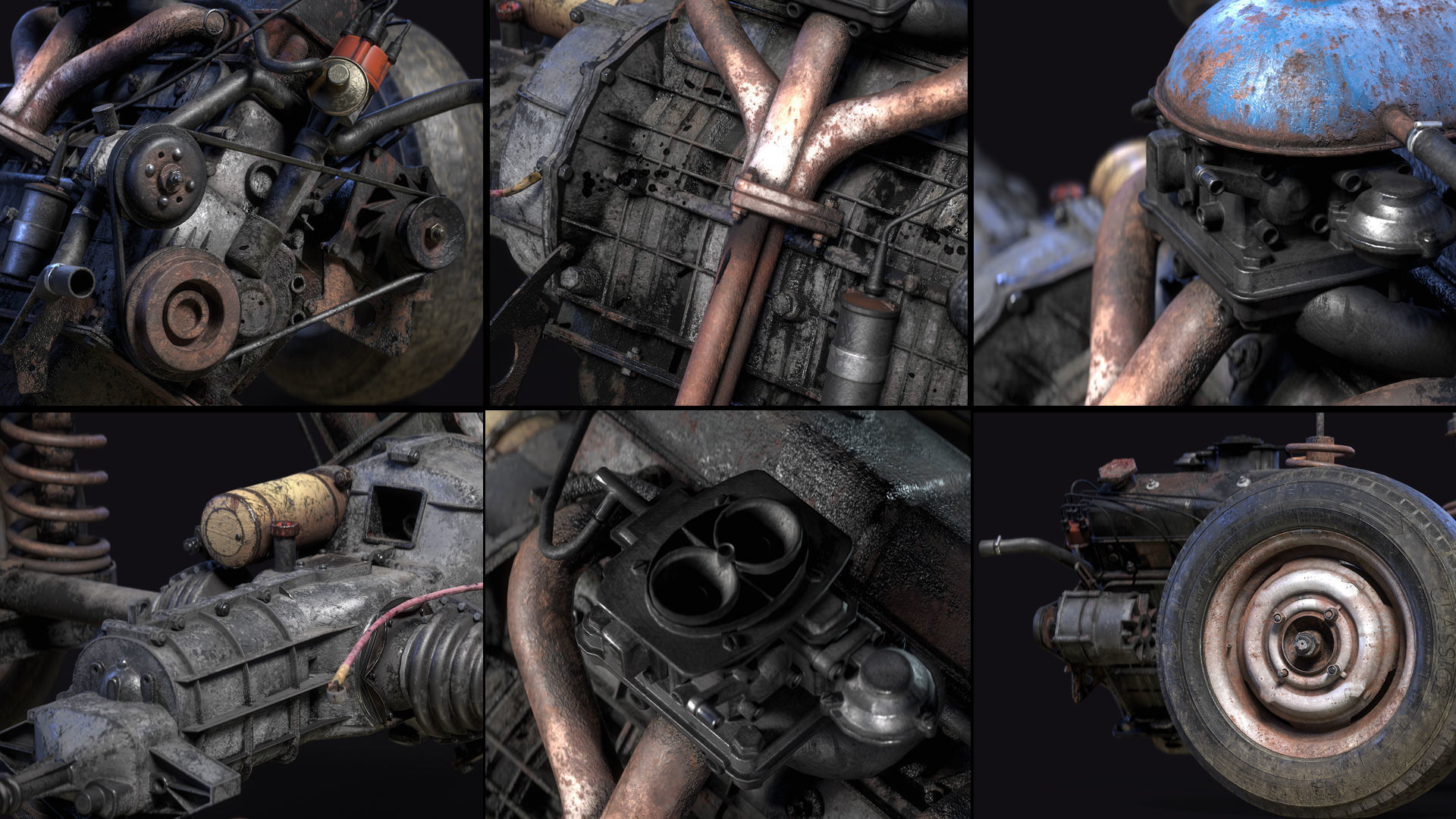 3D model Old car engine VR / AR / low-poly | CGTrader