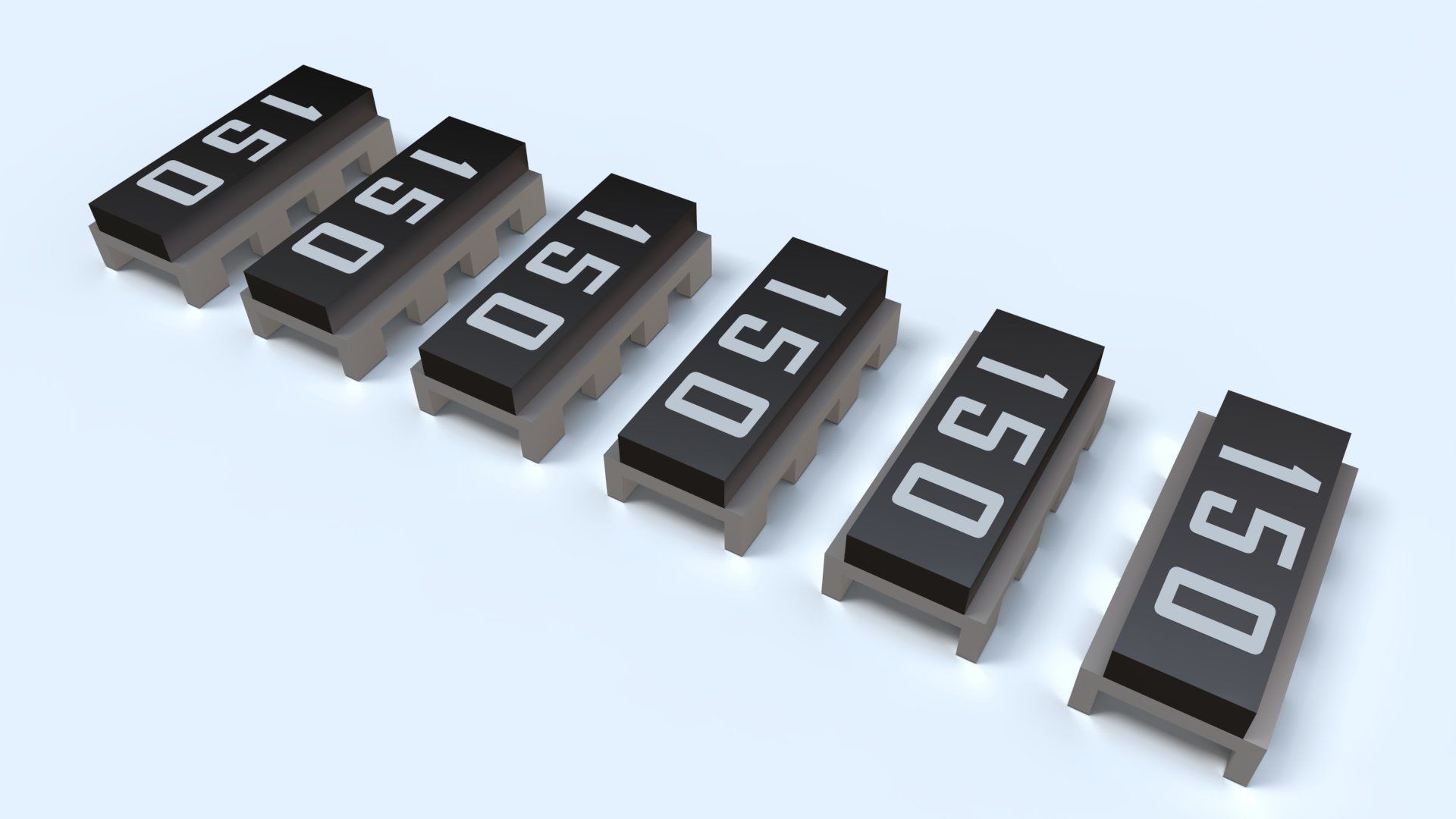 3D model 8 Pin Transistor Computer Chip VR / AR / low-poly | CGTrader