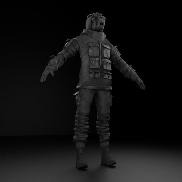Scifi Character - Cyberpunk Black ops 3D model animated rigged | CGTrader