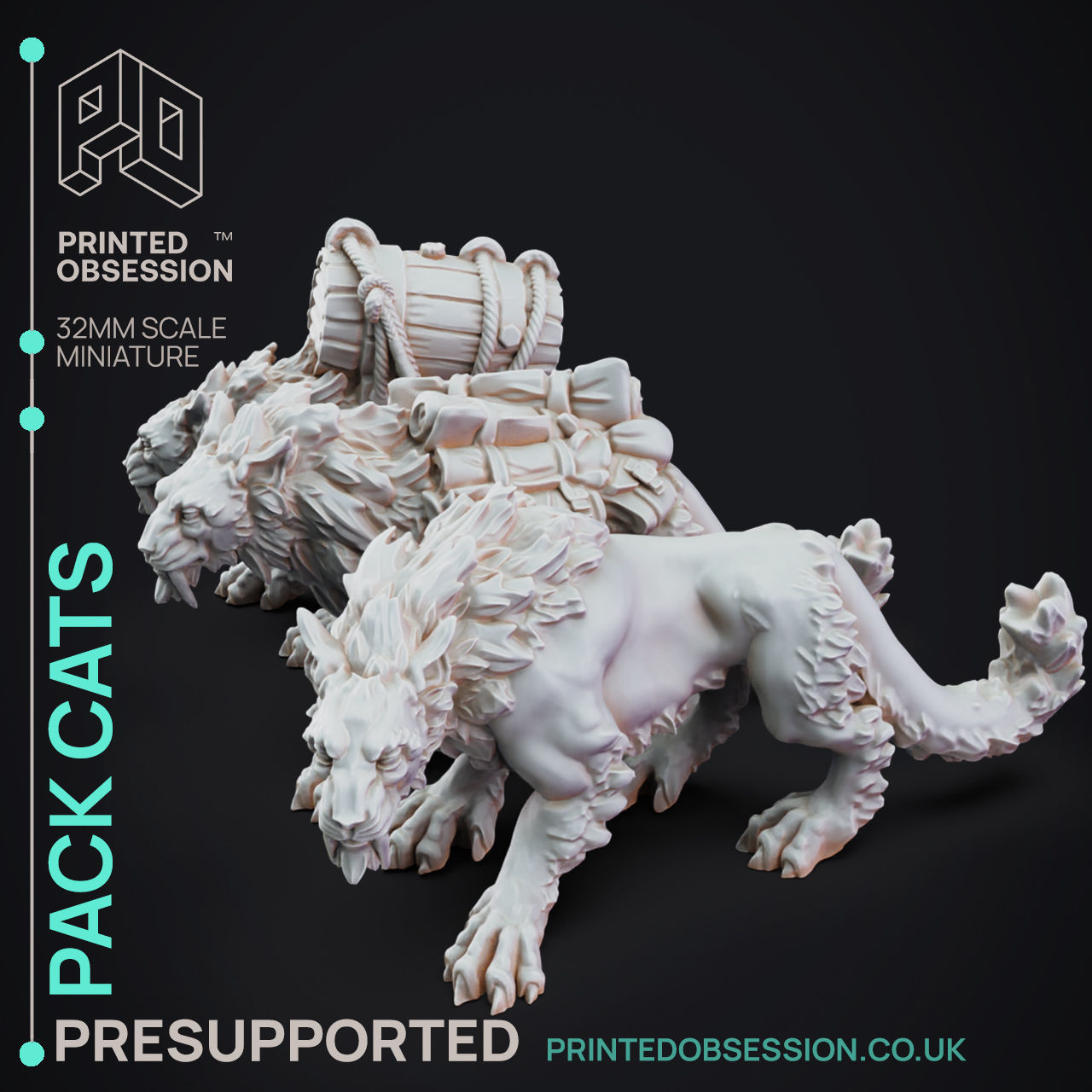 Trader and Cats - 3D Printable TTRPG - PRESUPPORTED - 32mm 3D model 3D ...