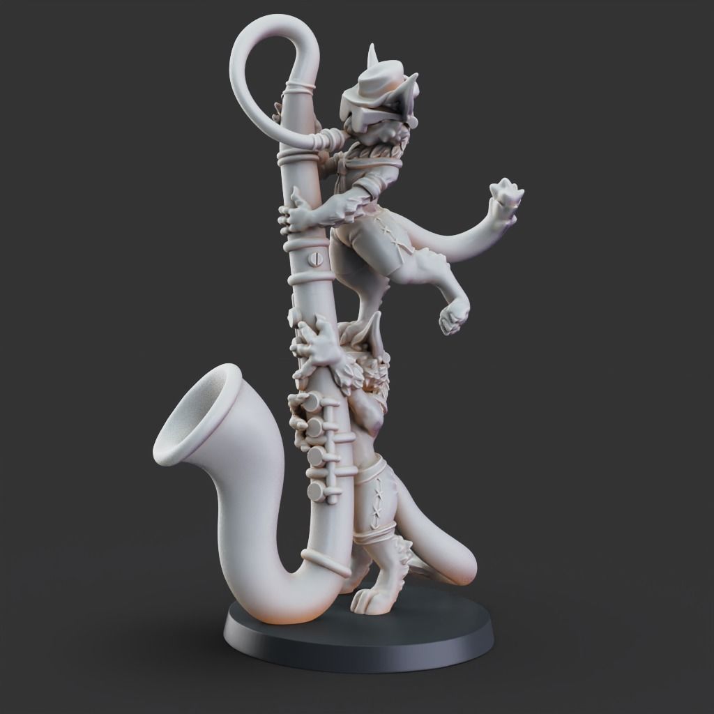 Saxy Bard - 3D Printable TTRPG - PRESUPPORTED - 32mm Scale 3D model 3D ...