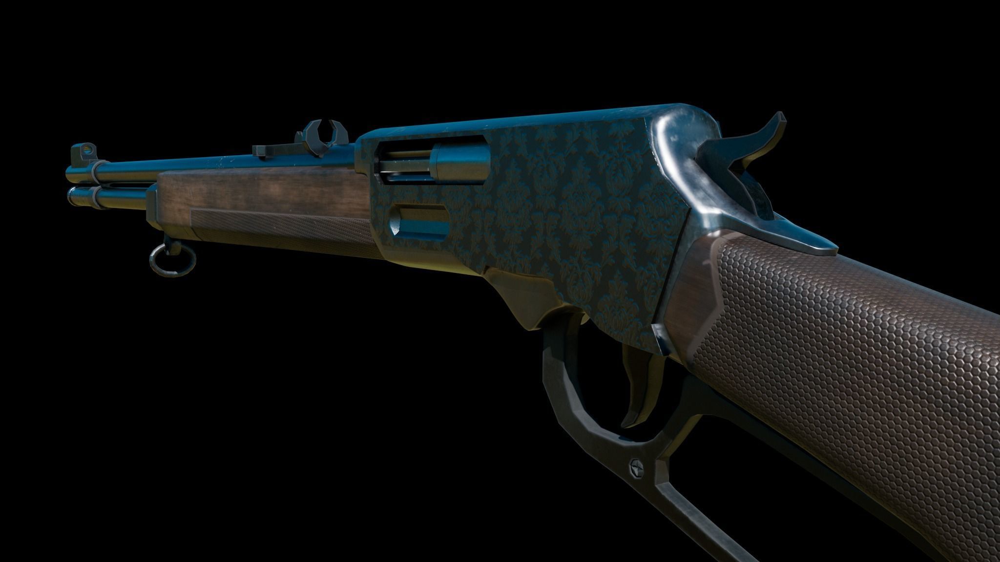 3D model Lever Action Rifle VR / AR / low-poly | CGTrader