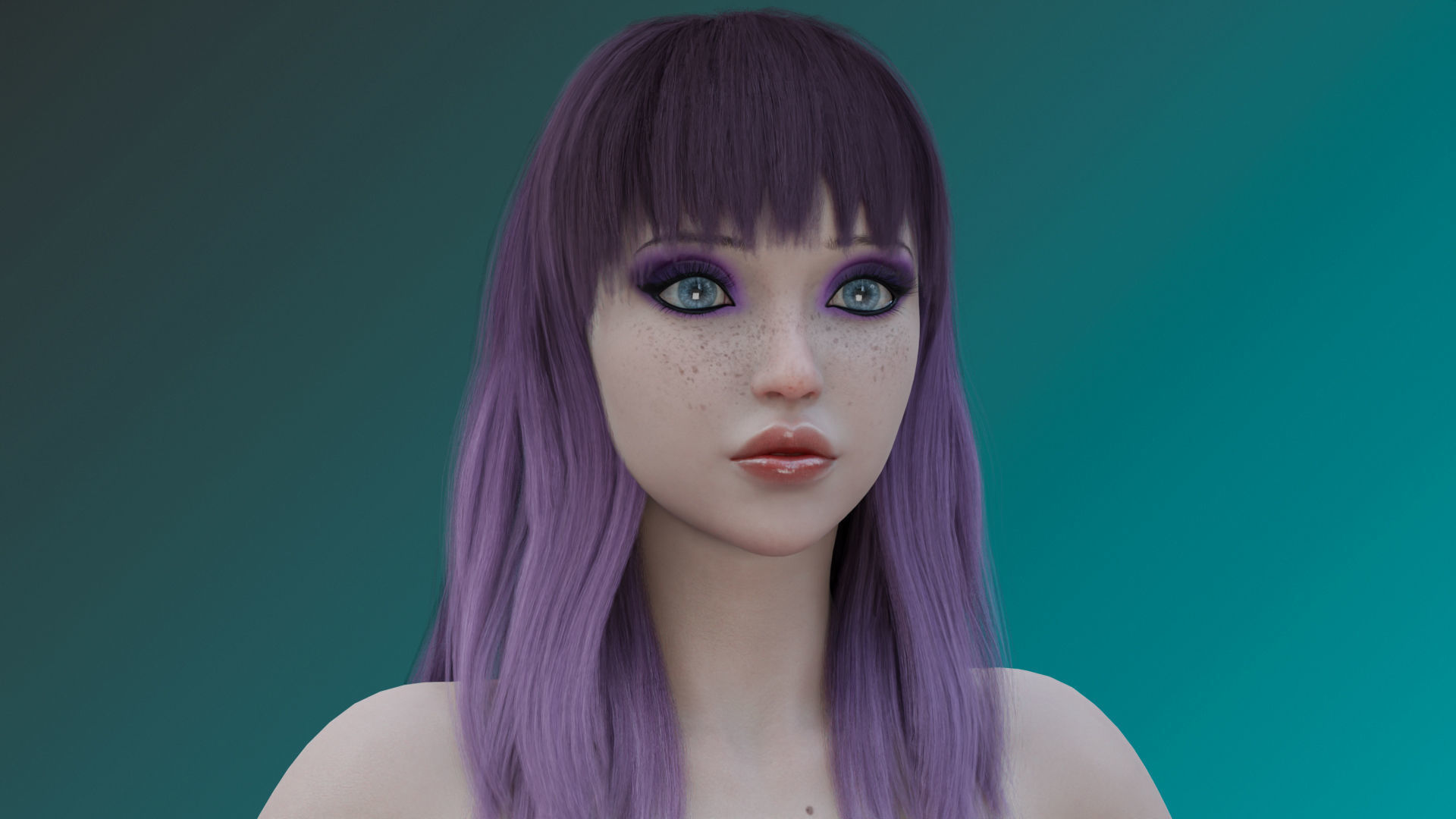 3D model Hot Chick Teenage Girl with Bangs Hairstyle - Rigged - VR / AR ...