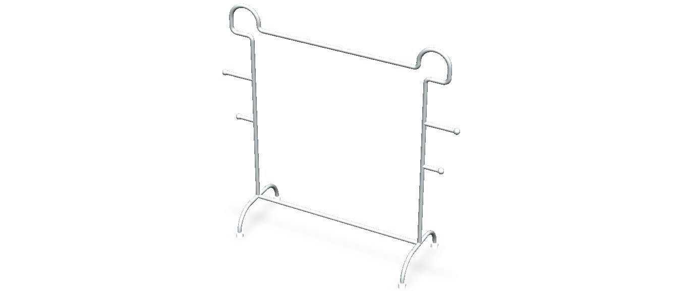 Stainless Steel Clothes Rack 3D model | CGTrader