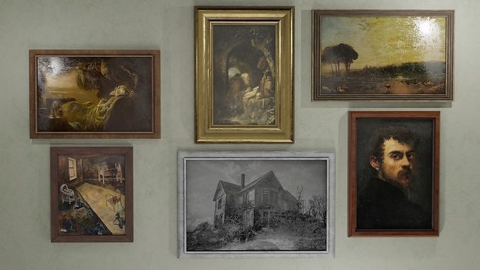 3D model Old Picture Frames VR / AR / low-poly | CGTrader