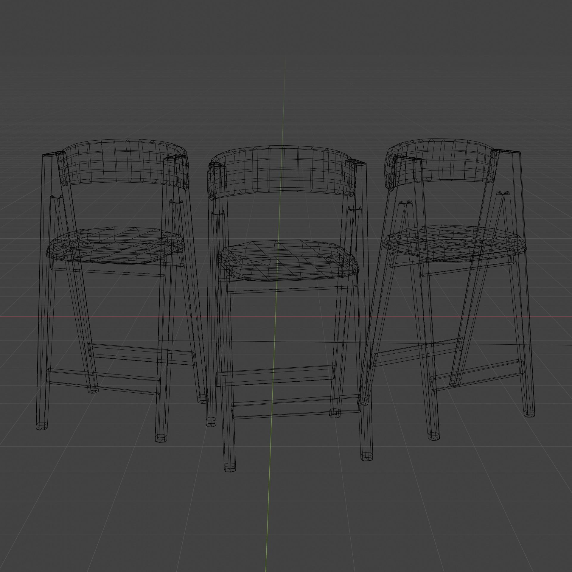 3D model Wooden Bar Stool - Wooden Chair - Low Poly - Game Ready - PBR ...