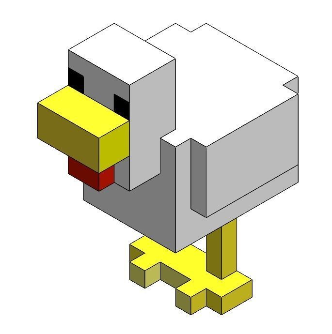 Minecraft Chicken for 3D printing 3D model 3D printable | CGTrader