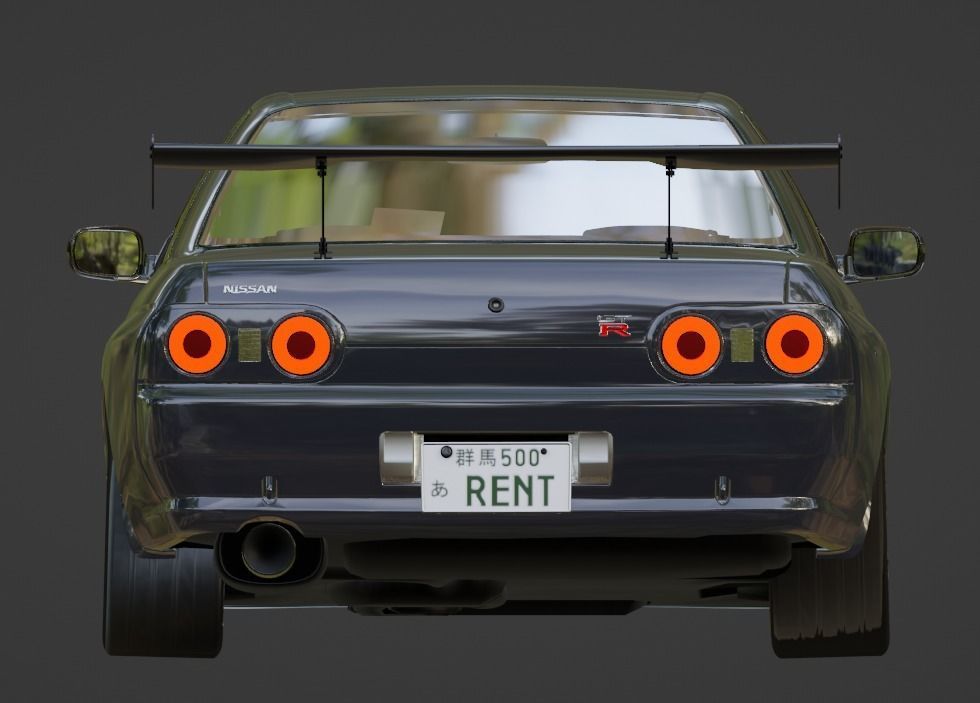 nissan skyline gt-r r32 shinigami from initial D 3D model | CGTrader