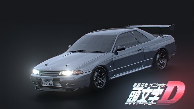 nissan skyline gt-r r32 shinigami from initial D 3D model | CGTrader