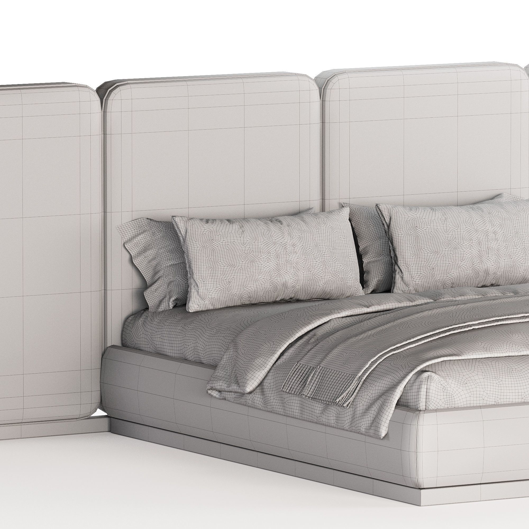 GEM UPHOLSTERED KING bed 3D model | CGTrader