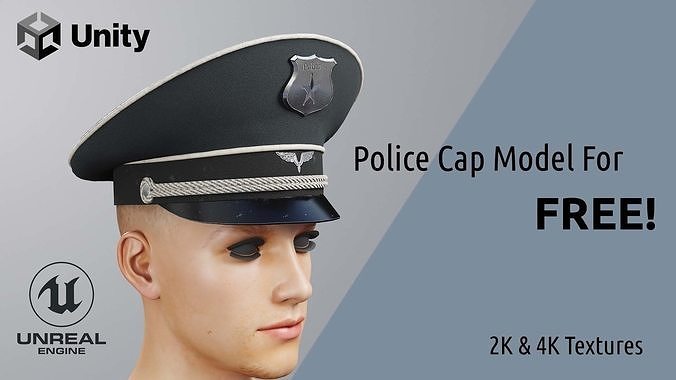 Police Cap free VR / AR / low-poly 3D model | CGTrader