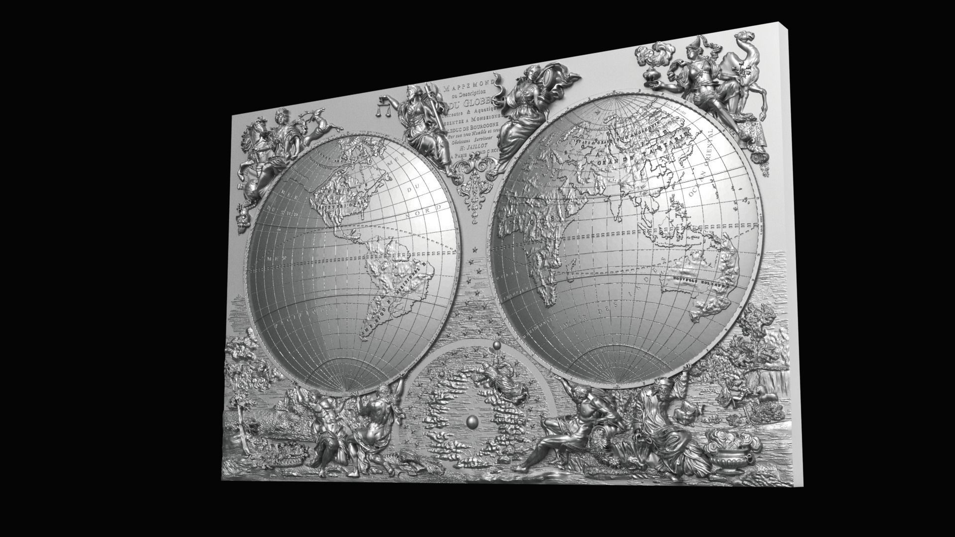 MAPPE MONDE 3D model 3D printable | CGTrader