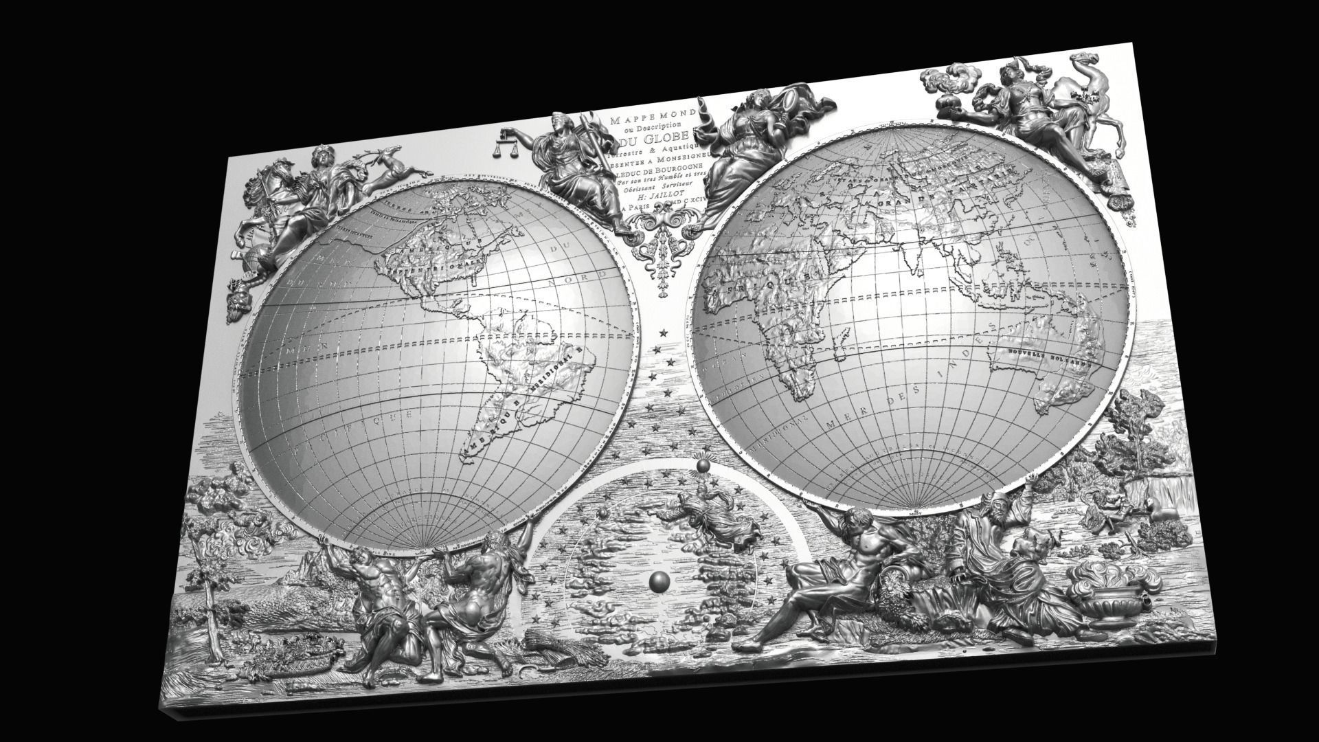 MAPPE MONDE 3D model 3D printable | CGTrader