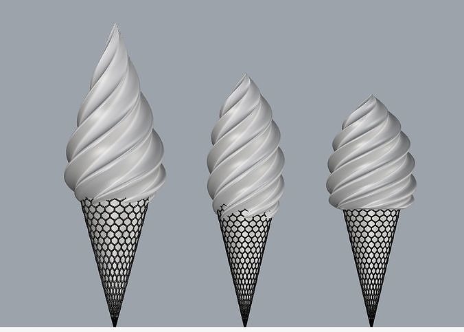 Ice-cream free 3D model 3D printable | CGTrader
