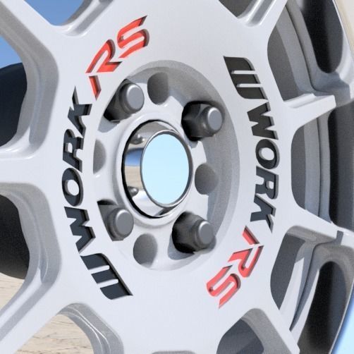 WORK EMOTION RS11 16 INCH RIMS WITH ADVAN TIRES FOR SCALE MODELS 3D ...