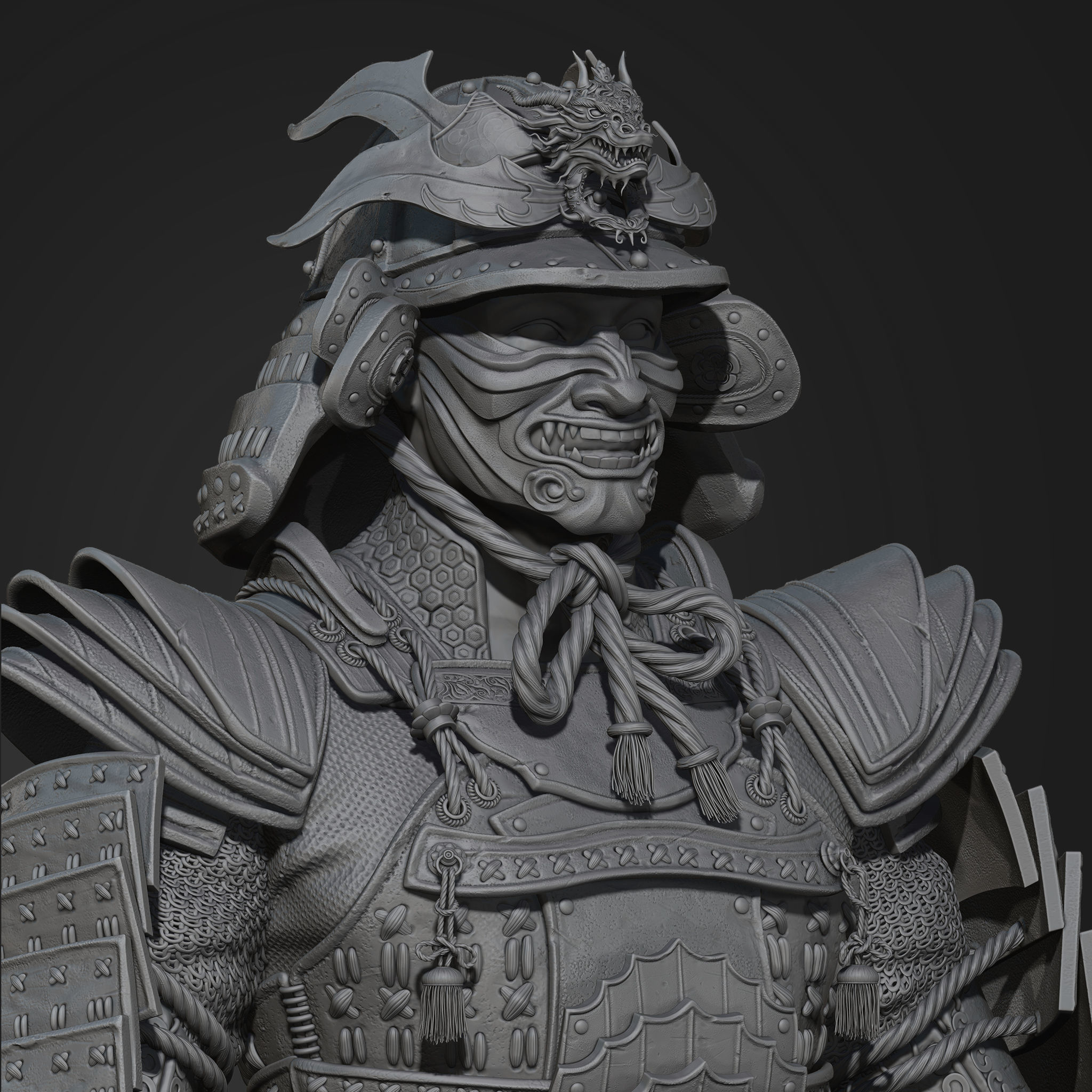 Highpoly Samurai Character Sculpted in Zbrush 2019 Highpoly 3D model ...