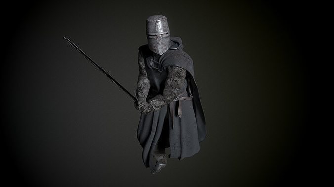 Knight in Shining Armor 3D model rigged | CGTrader