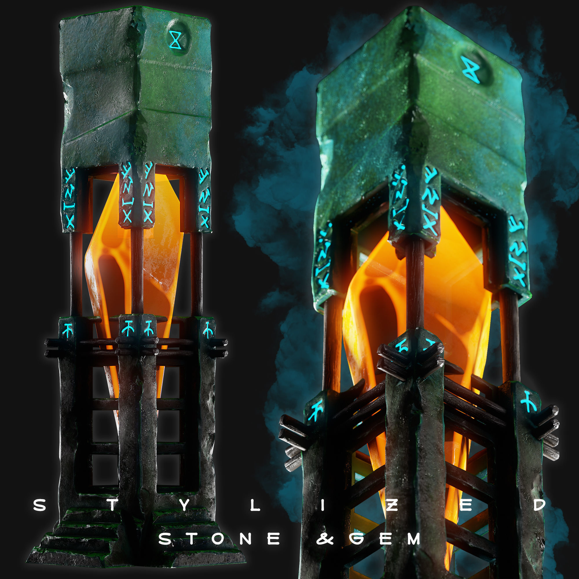 32 Stylized Smart Materials Stone Crystal gem Vol 01 Texture | CGTrader