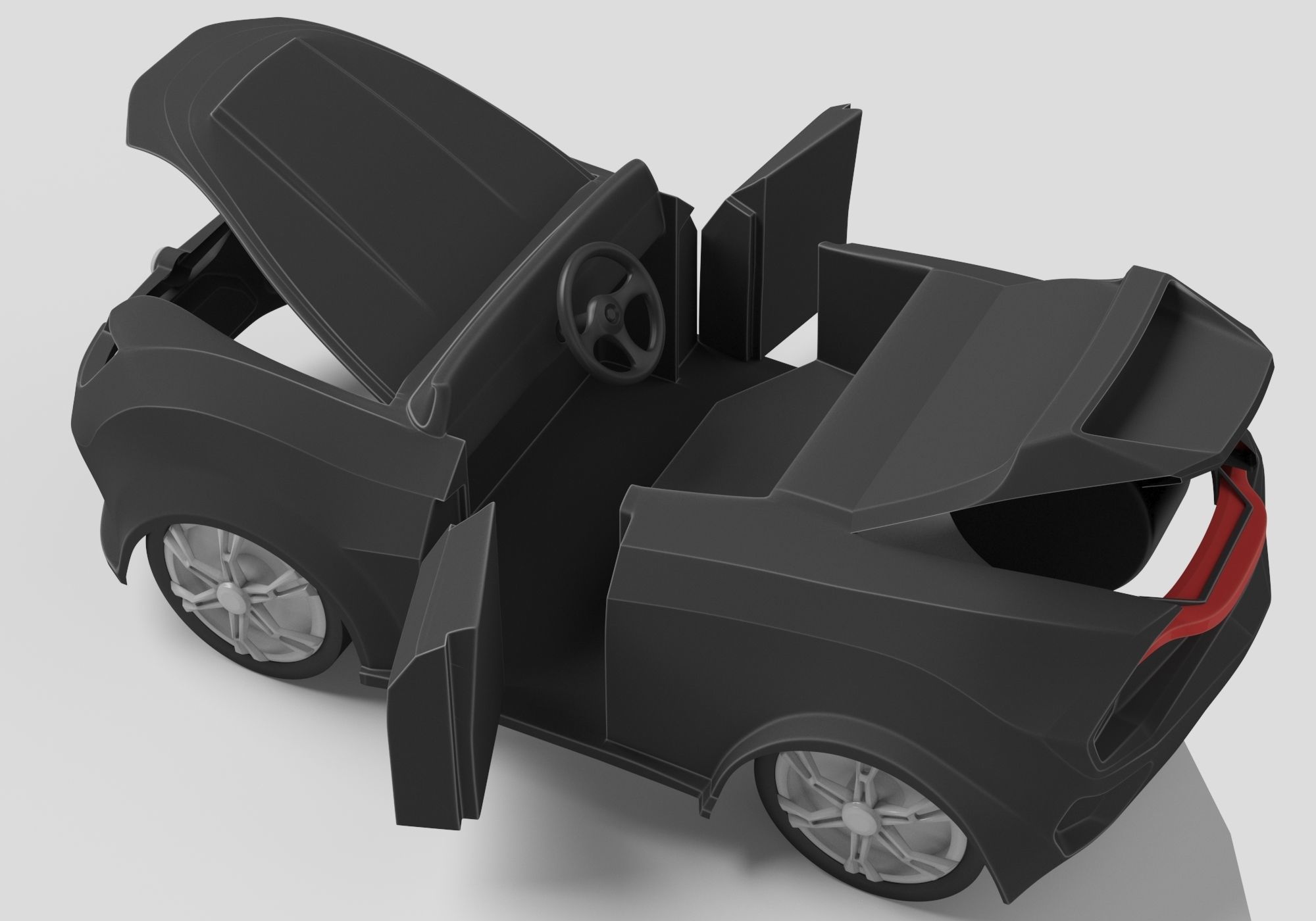 ride on toy car design 3D model | CGTrader