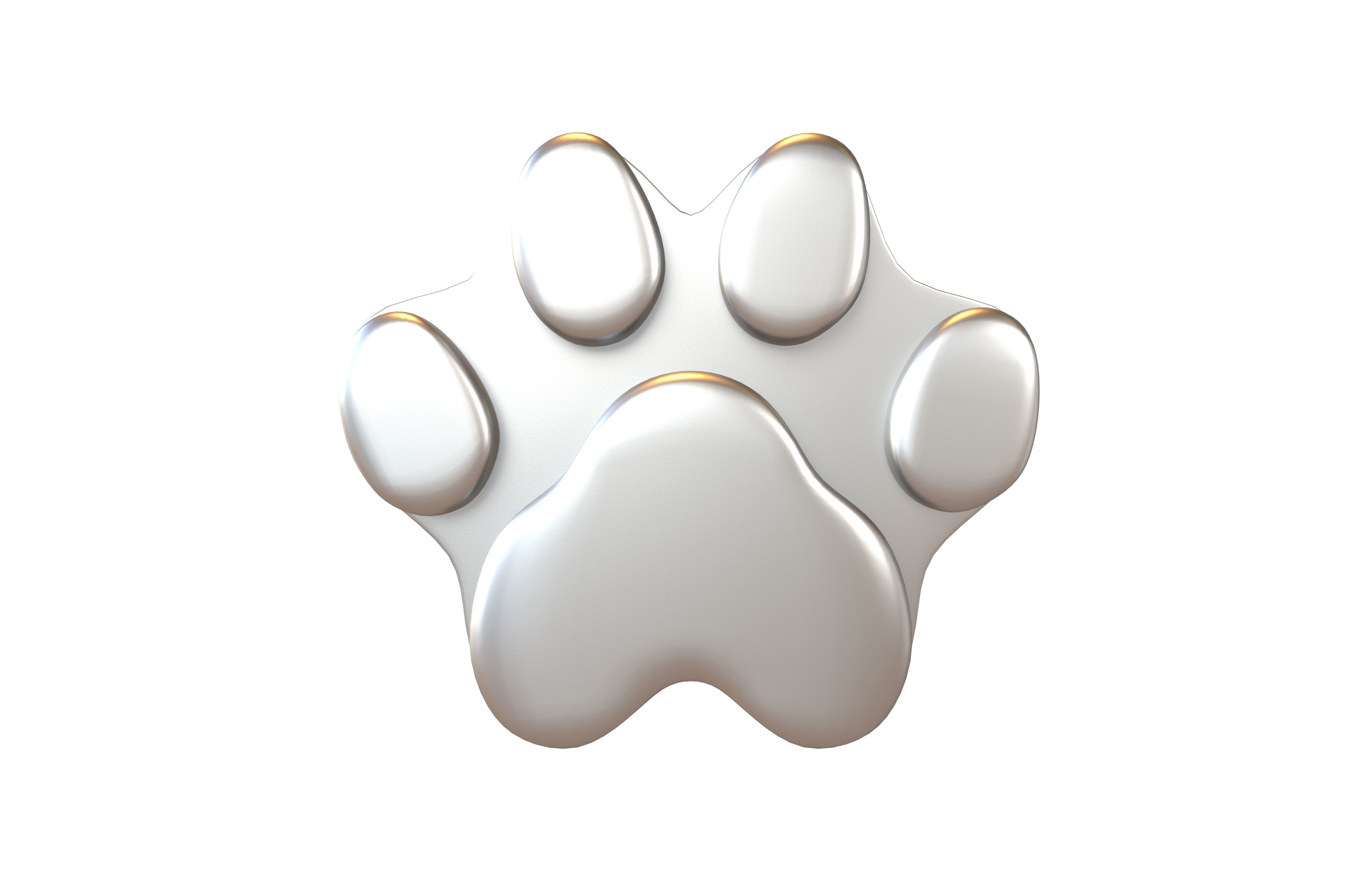 3D model Dog Paw Print v2 004 VR / AR / low-poly | CGTrader