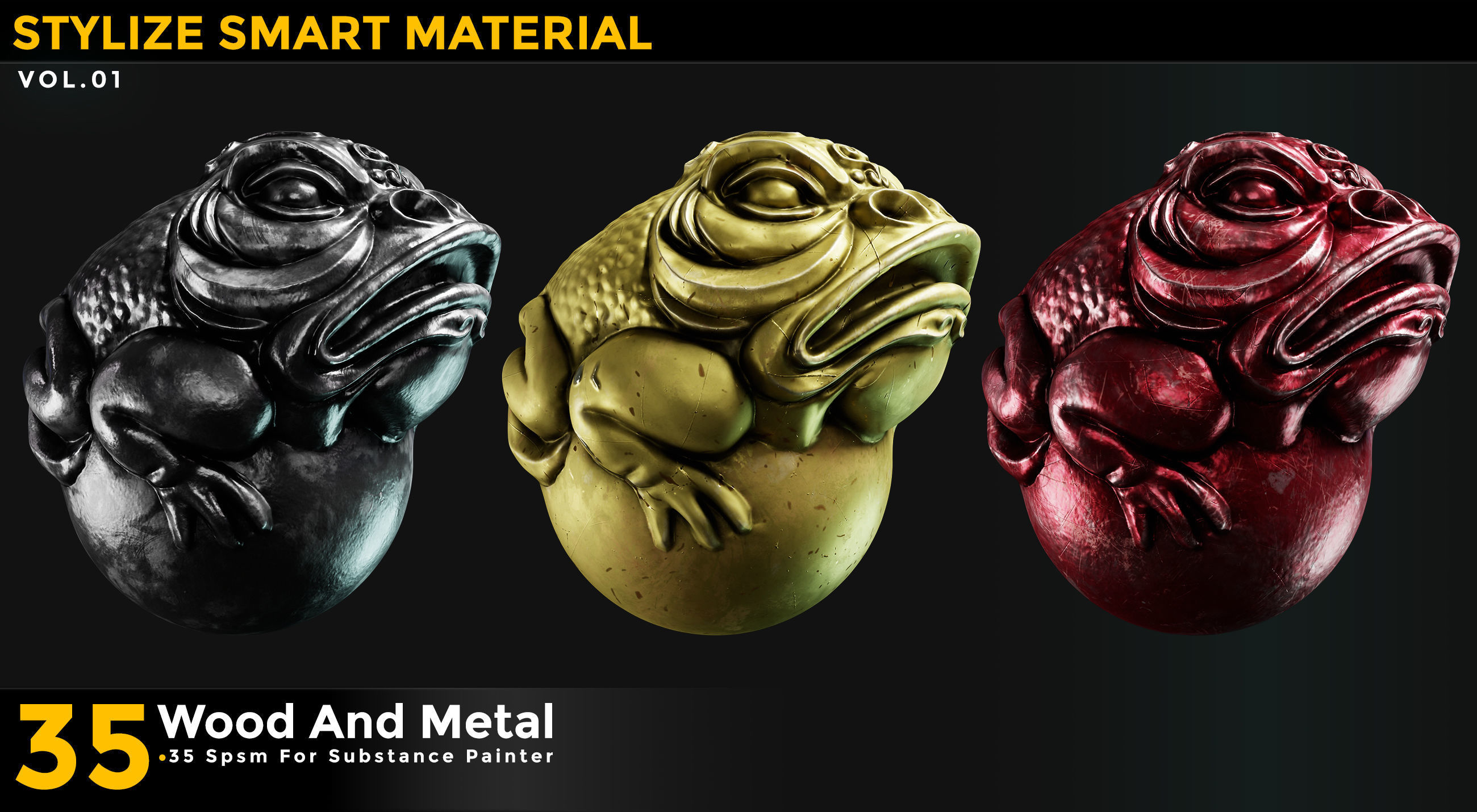 35 Stylized Smart Materials Wood - Metal Vol 01 Texture | CGTrader