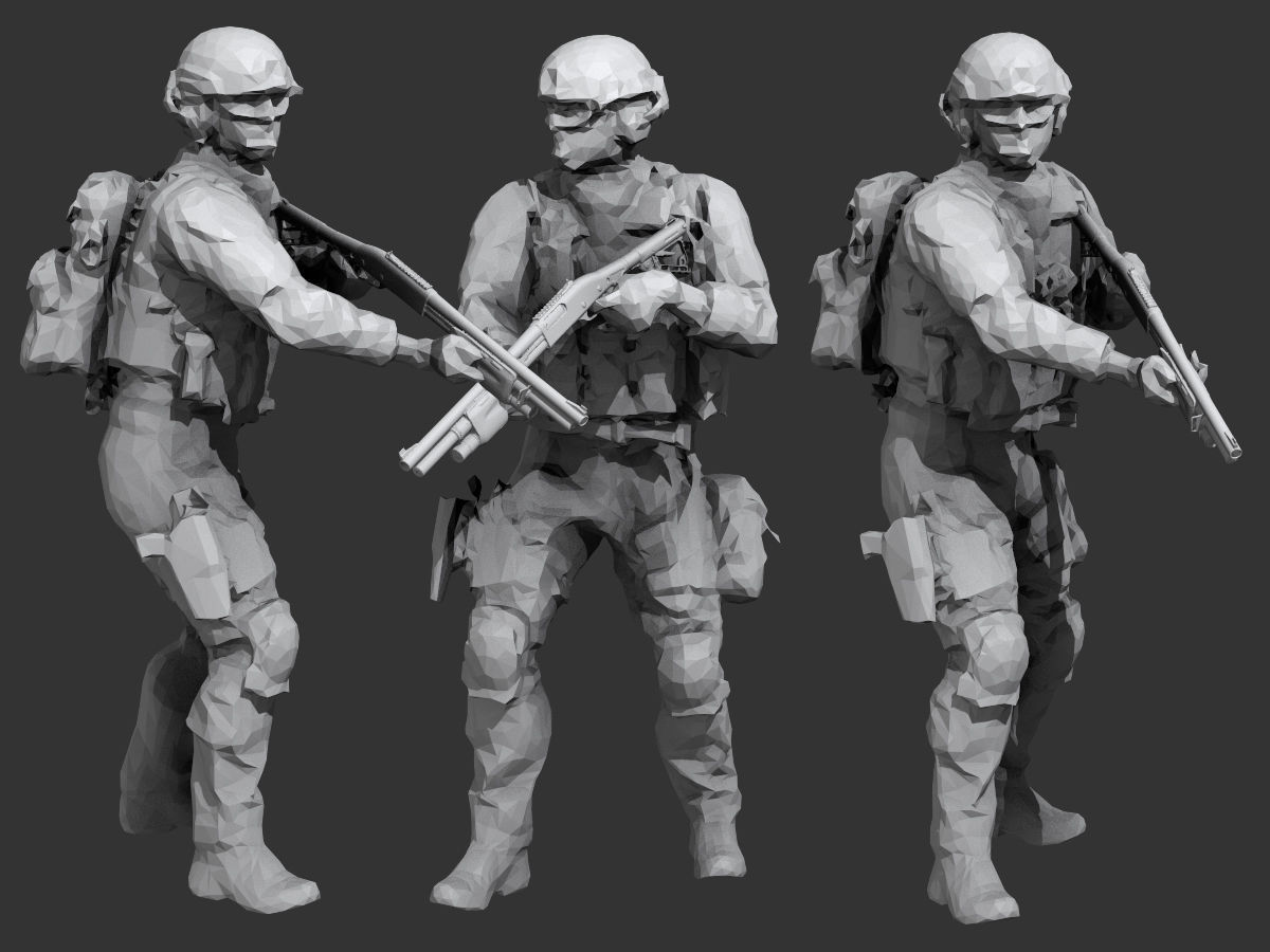 3D model Lowpoly Swat VR / AR / low-poly | CGTrader