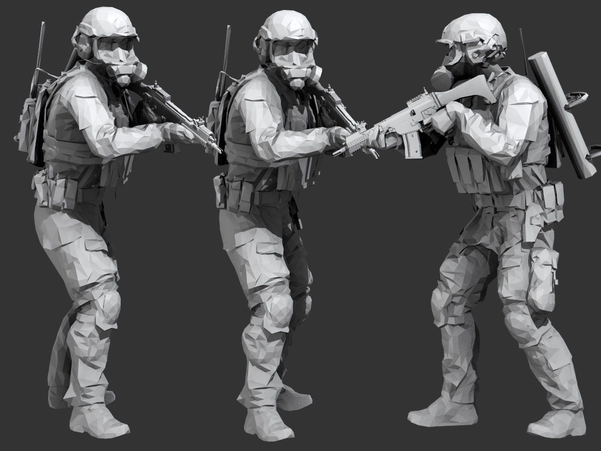 3D model Lowpoly Swat VR / AR / low-poly | CGTrader