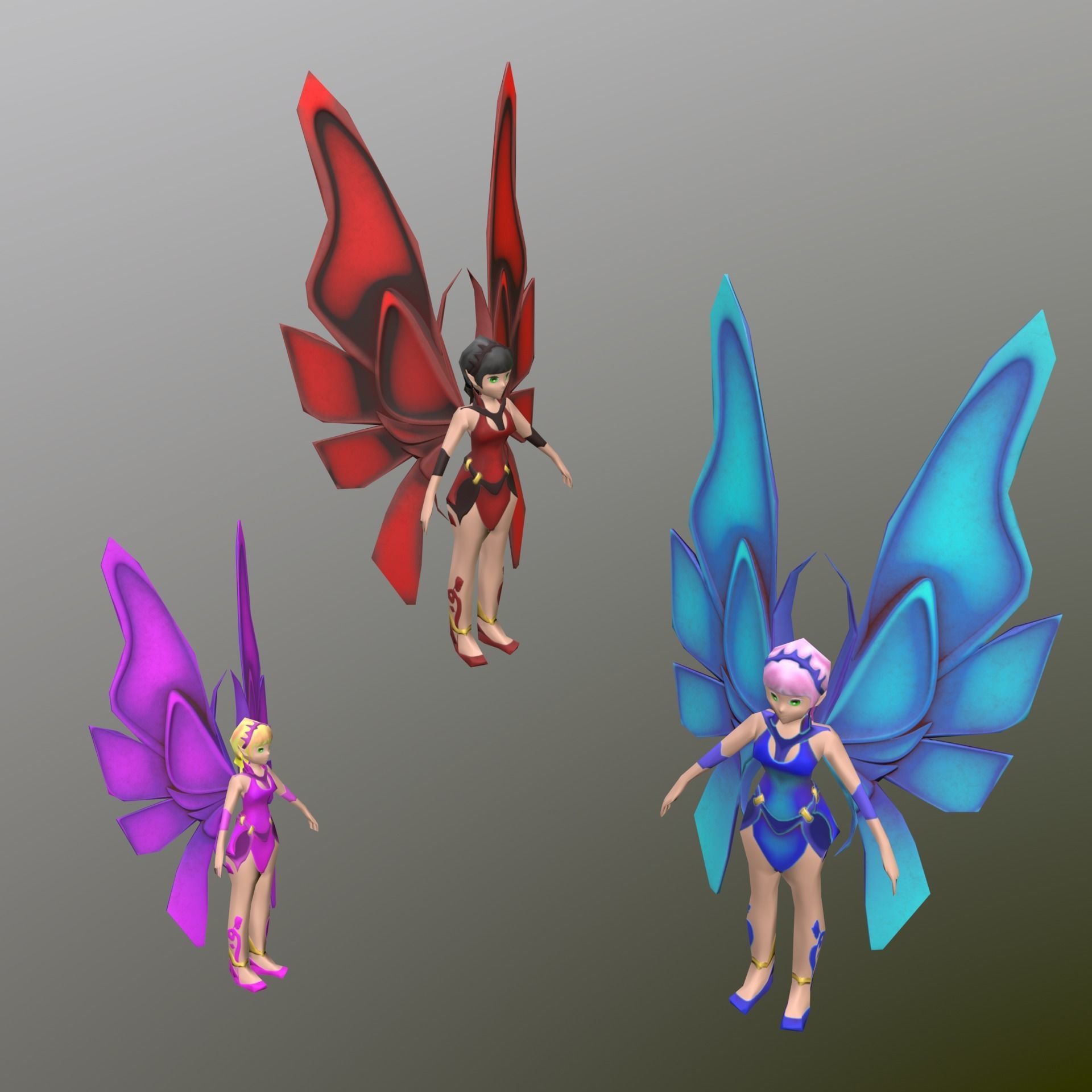 fairy free VR / AR / low-poly 3D model rigged | CGTrader
