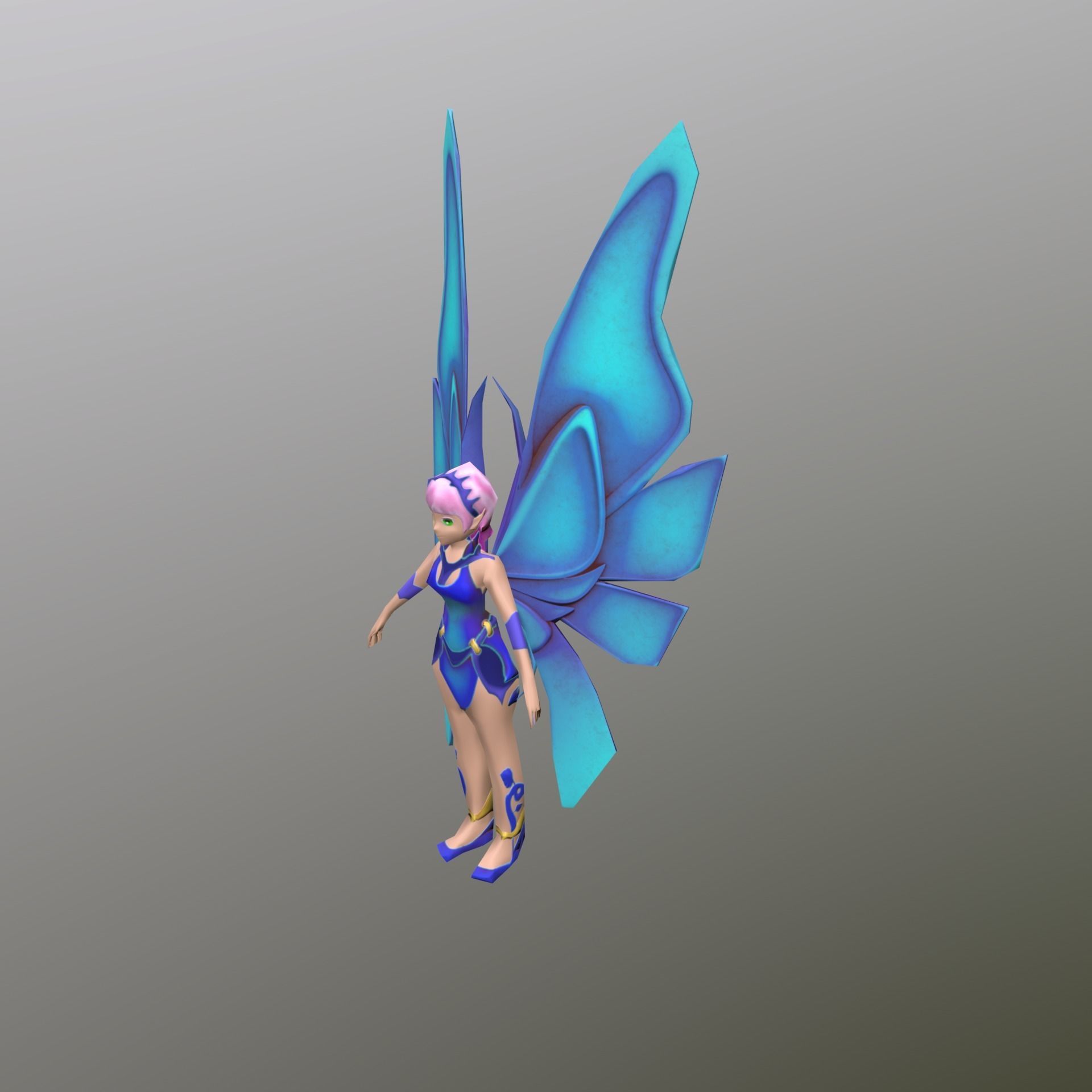 fairy free VR / AR / low-poly 3D model rigged | CGTrader