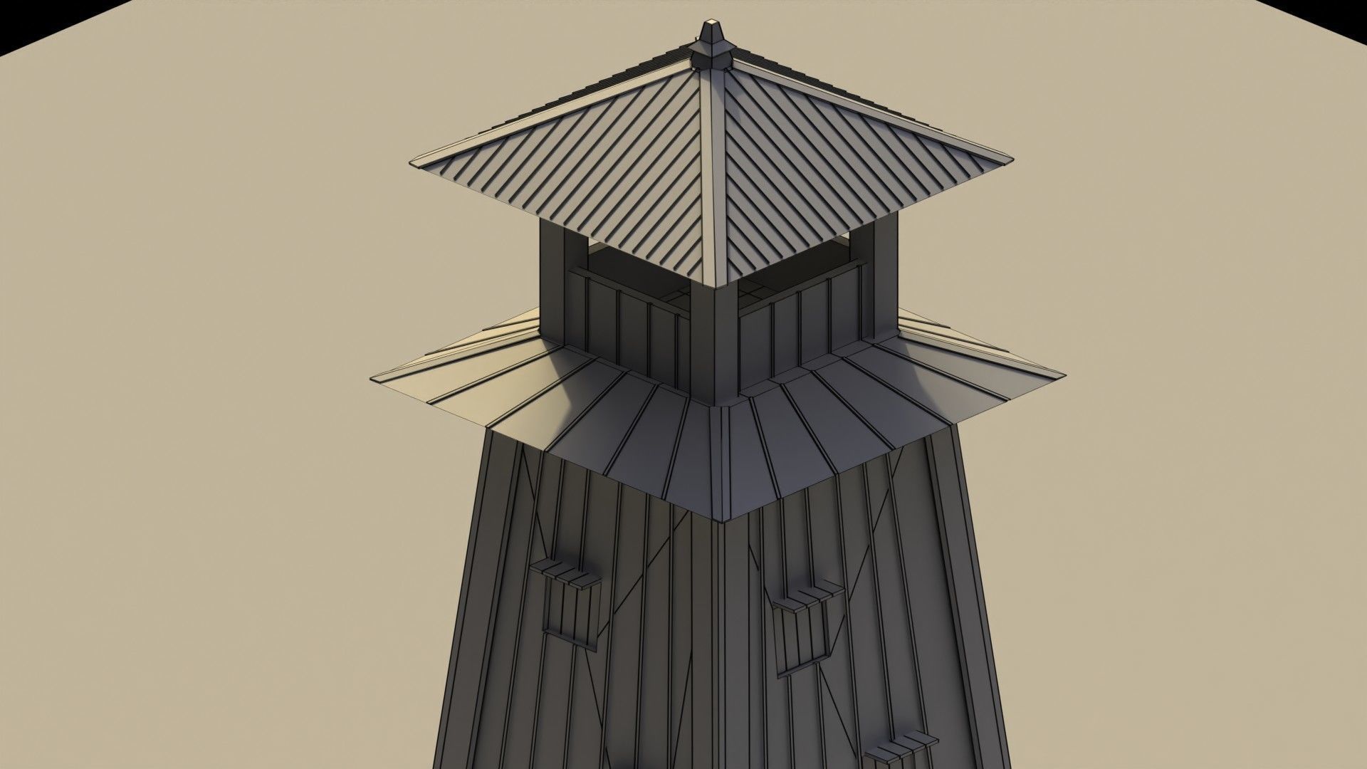 3D model Low Poly Japanese Tower VR / AR / low-poly | CGTrader