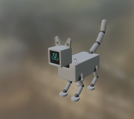 Robo Cat 3D model rigged | CGTrader