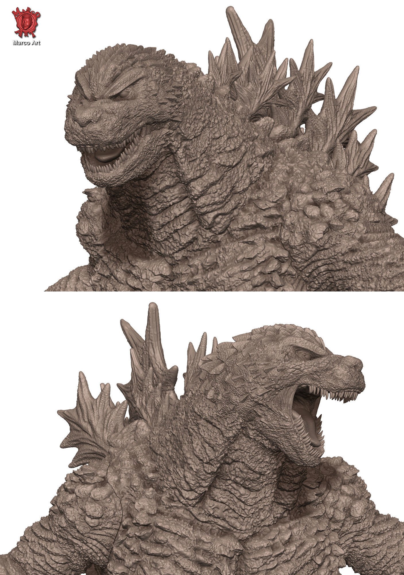 Godzilla 3D stl file 3D model 3D printable | CGTrader