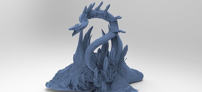 Crystal Snake mountain 3D model | CGTrader