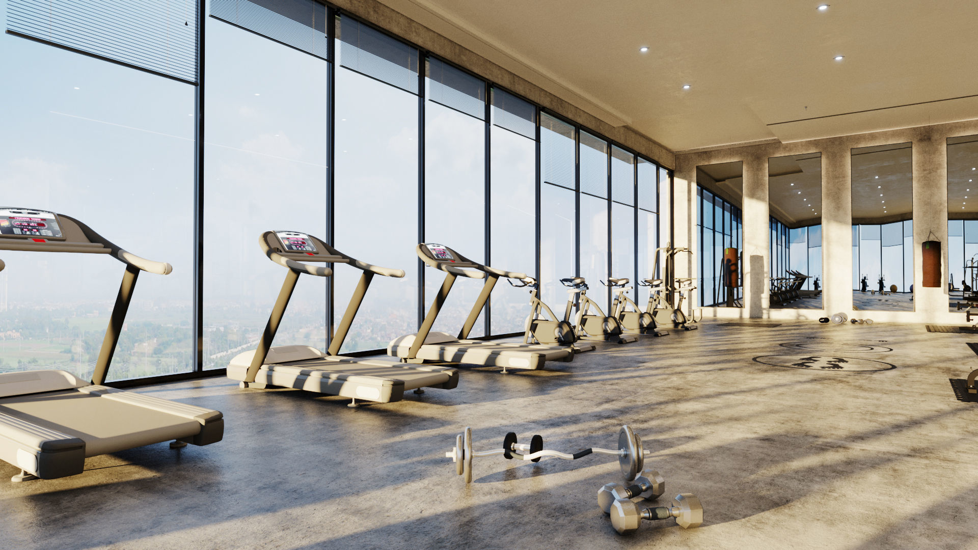 collection set of gyms and fitness centers VR / AR / low-poly | CGTrader