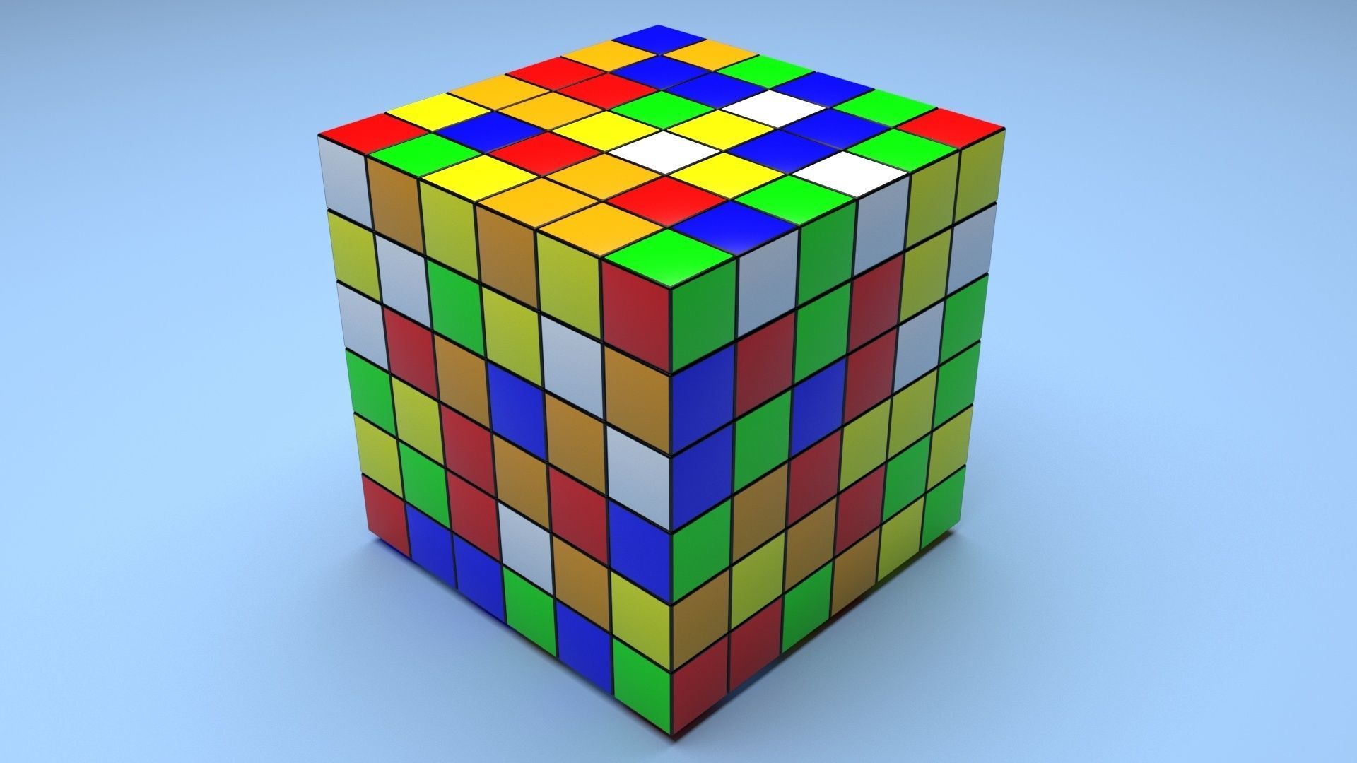 Rubiks Cube 6x6x6 3D model | CGTrader
