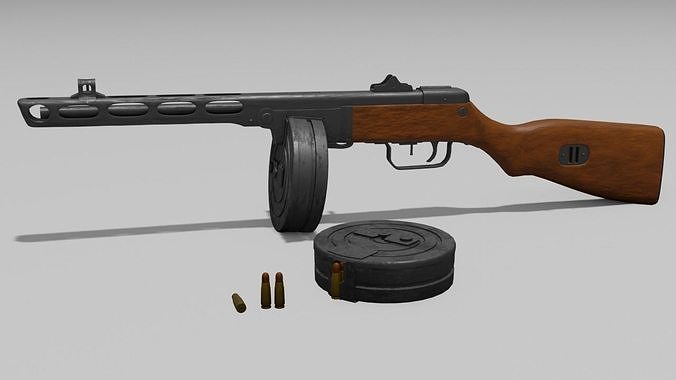 3D model PPSh-41 VR / AR / low-poly | CGTrader