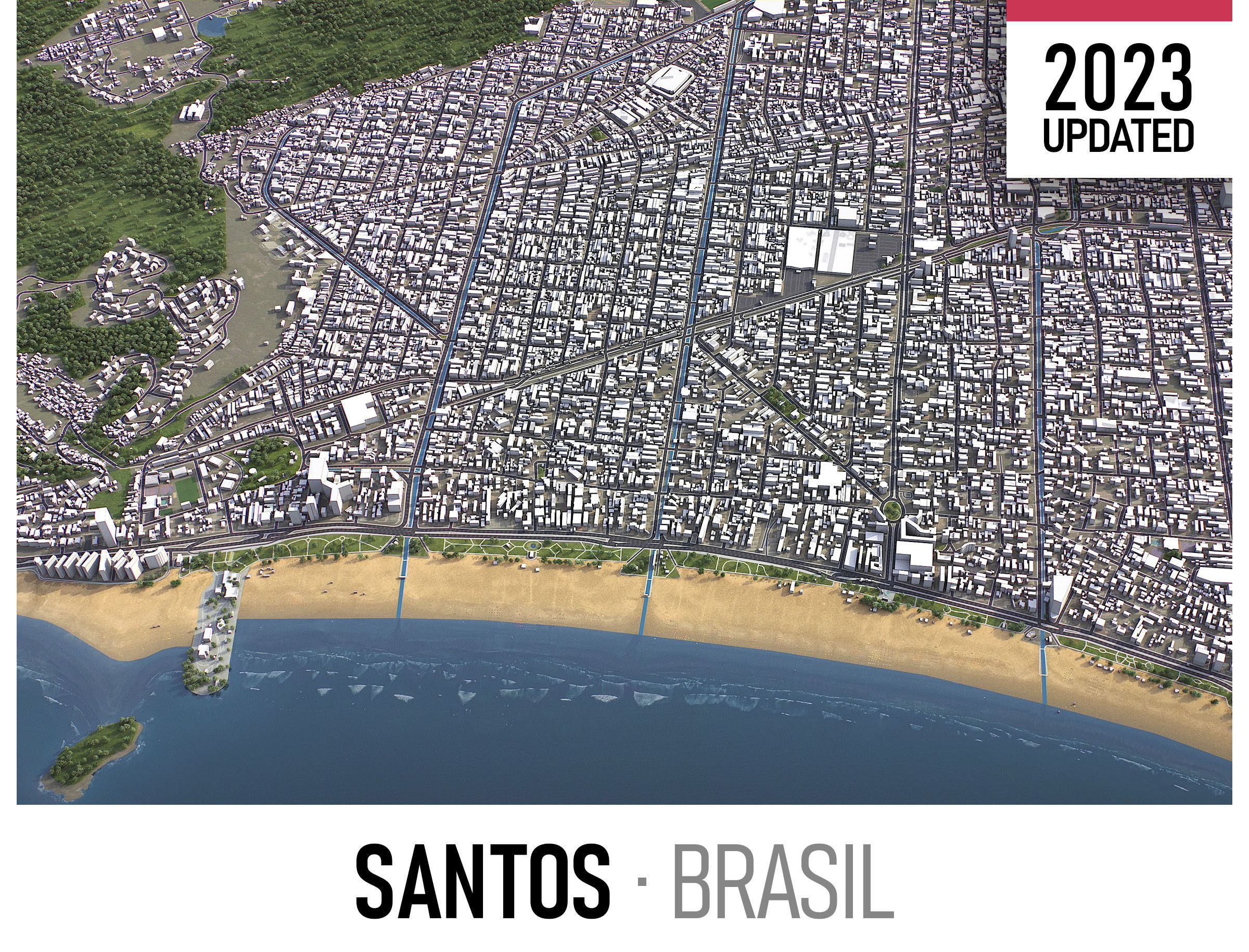 3D model Santos - 3D City VR / AR / low-poly | CGTrader