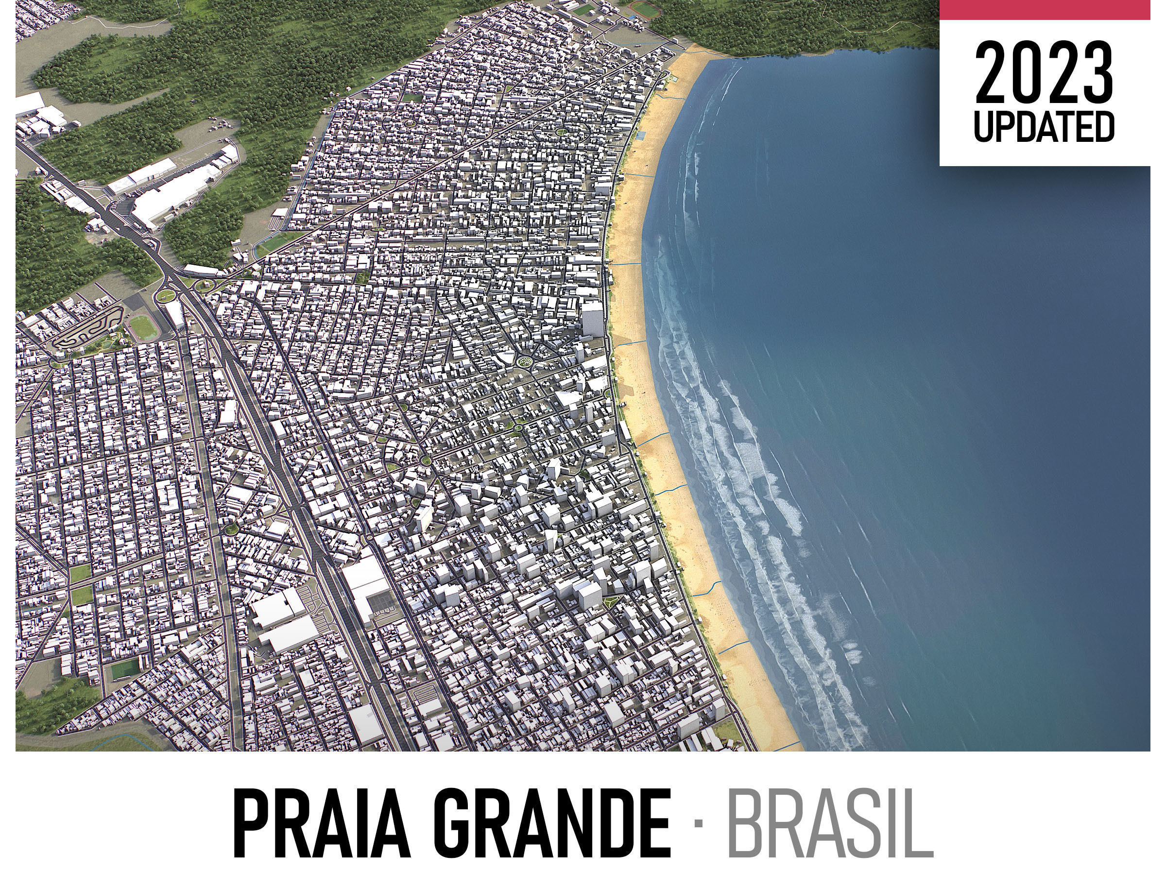 3D model Praia Grande - 3D City VR / AR / low-poly | CGTrader