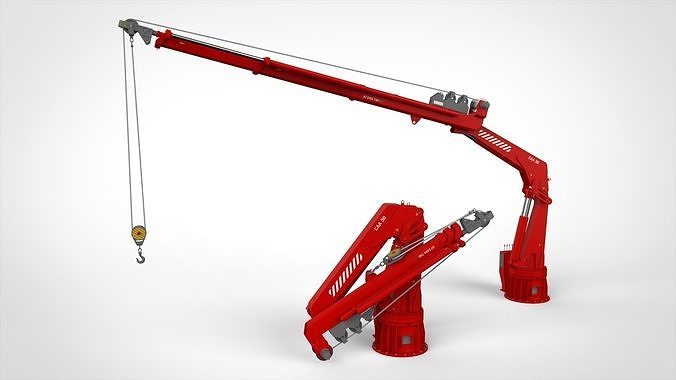 4-ton manipulator crane with articulated boom 3D model | CGTrader
