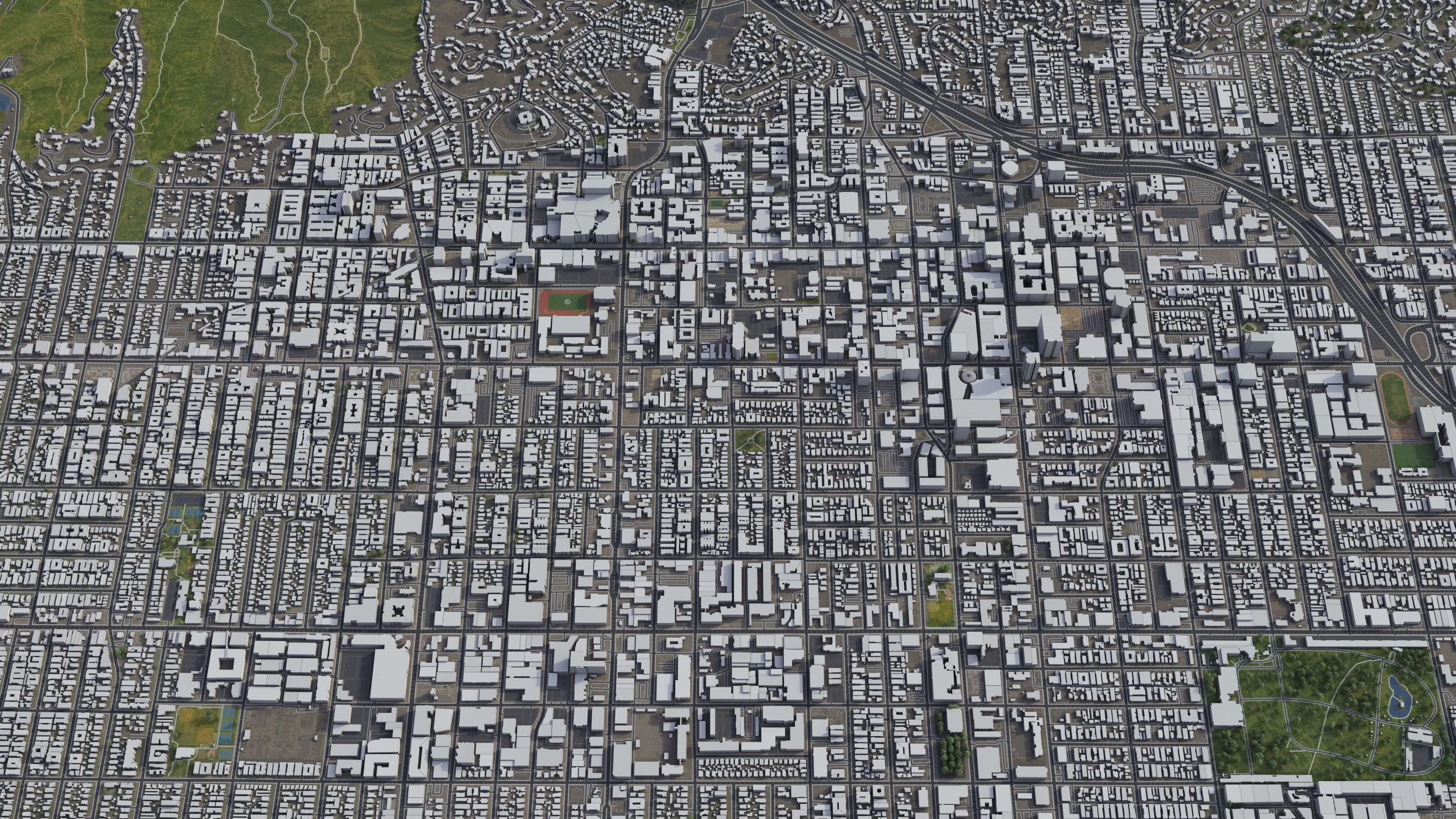 3D model Hollywood - 3D City Mdoel VR / AR / low-poly | CGTrader