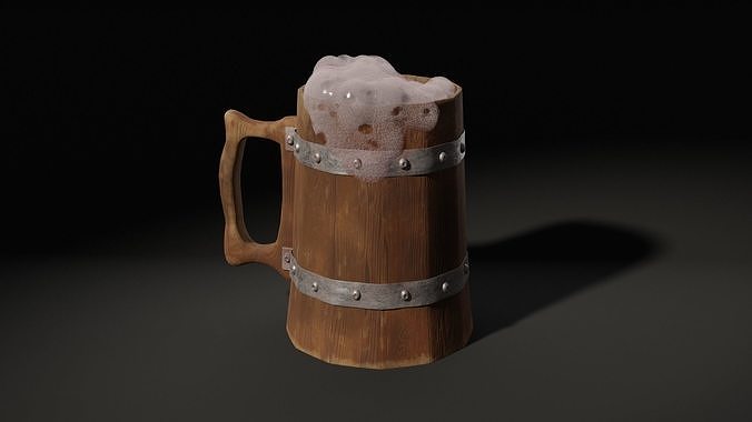 Wooden Tankard 3D model | CGTrader