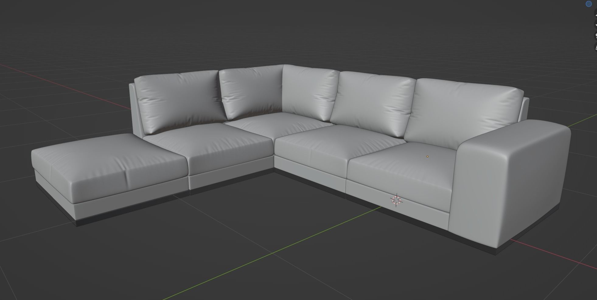 L Shape Corner Sectional Sofa 3D Model Realistic 3D model | CGTrader