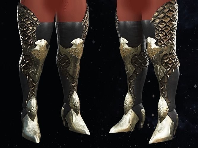 3D model Leg Armor Demon Threa female game and film VR / AR / low-poly ...