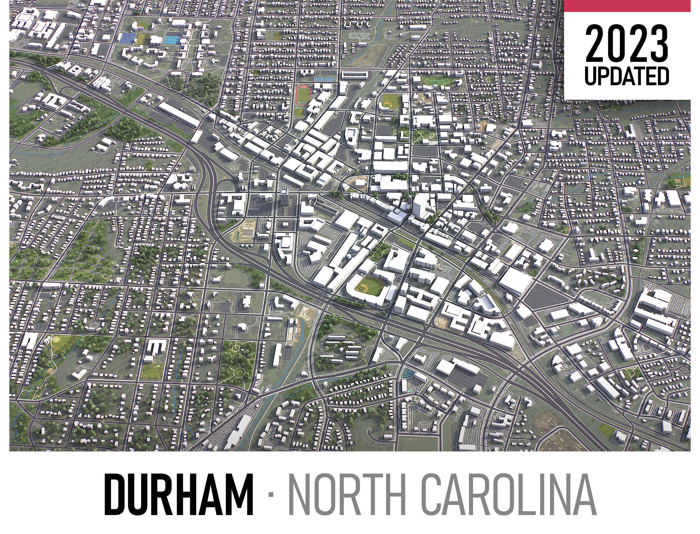 3D model Durham - North Carolina VR / AR / low-poly | CGTrader