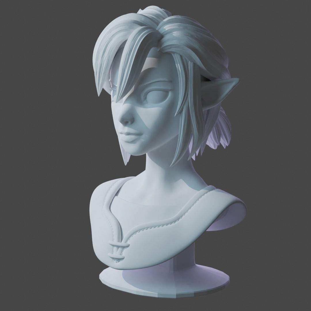 LINK BUST FROM ZELDA BOTW 3D model 3D printable | CGTrader