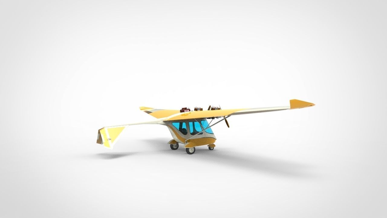 Ultraflight Lazair airplan 3D model | CGTrader