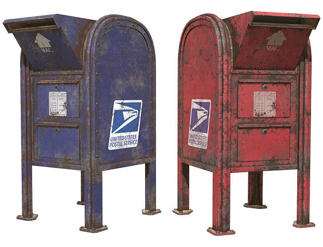 3D model Mail Box 2 VR / AR / low-poly | CGTrader