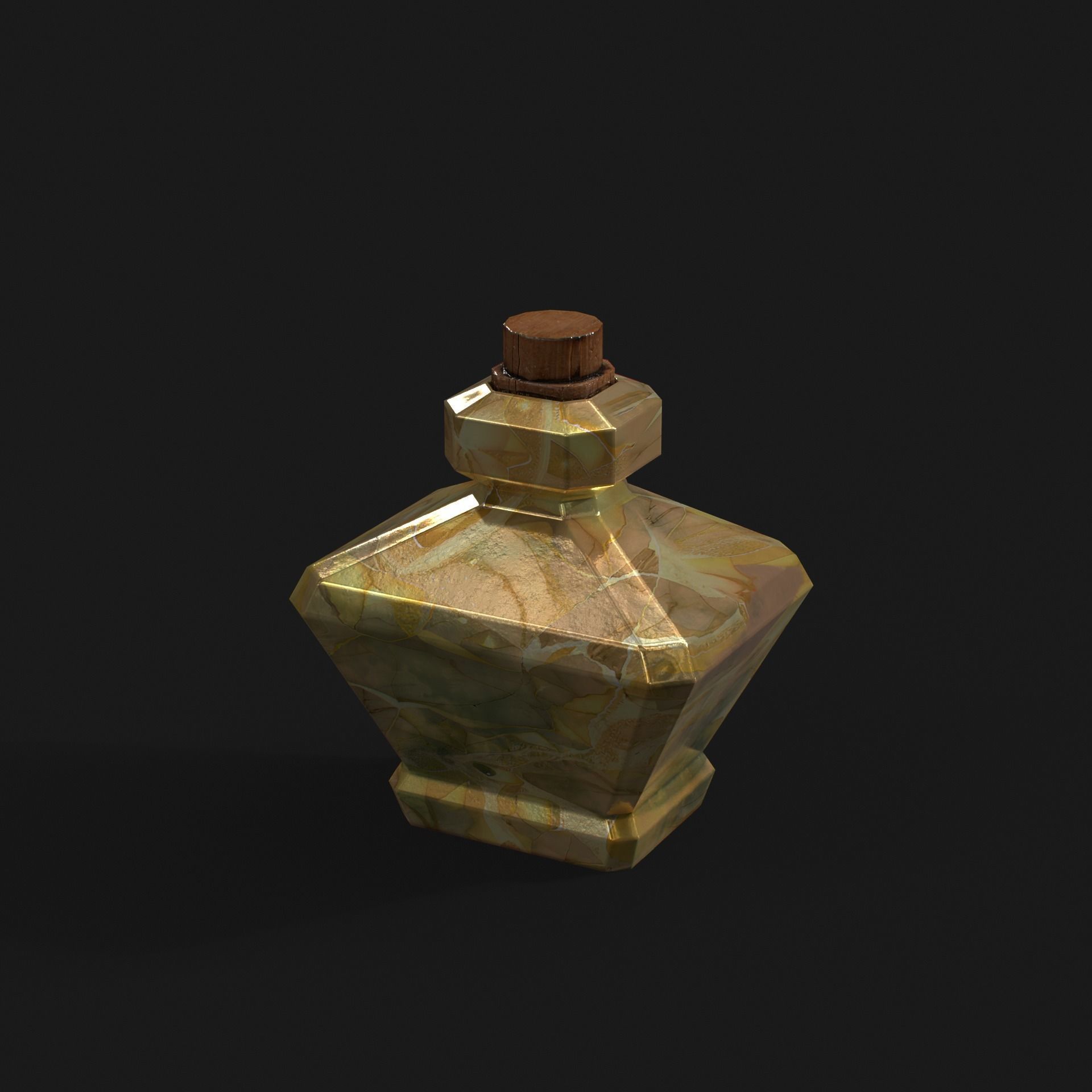 3D model Marble Low Poly Magical Alchemy Potions VR / AR / low-poly ...
