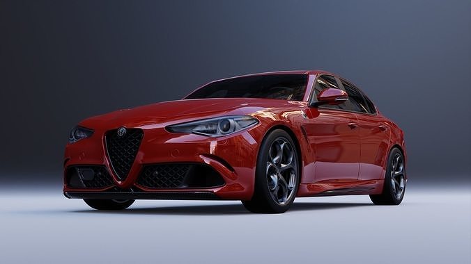 alfa romeo giulia quadrifoglio 3d model 3D model | CGTrader