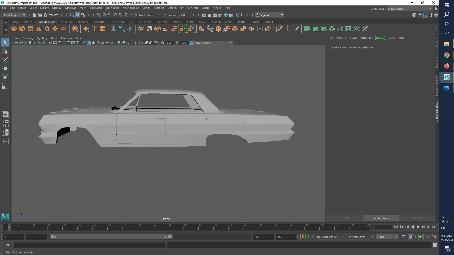 Chevrolet Impala 1963 4 door Hardtop Sport Sedan 3D model 3D printable ...